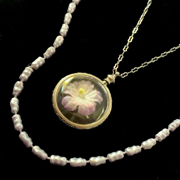Avon | Jewelry | Vintage Avon Lavender Flower Seed Pearl Necklace Set ...